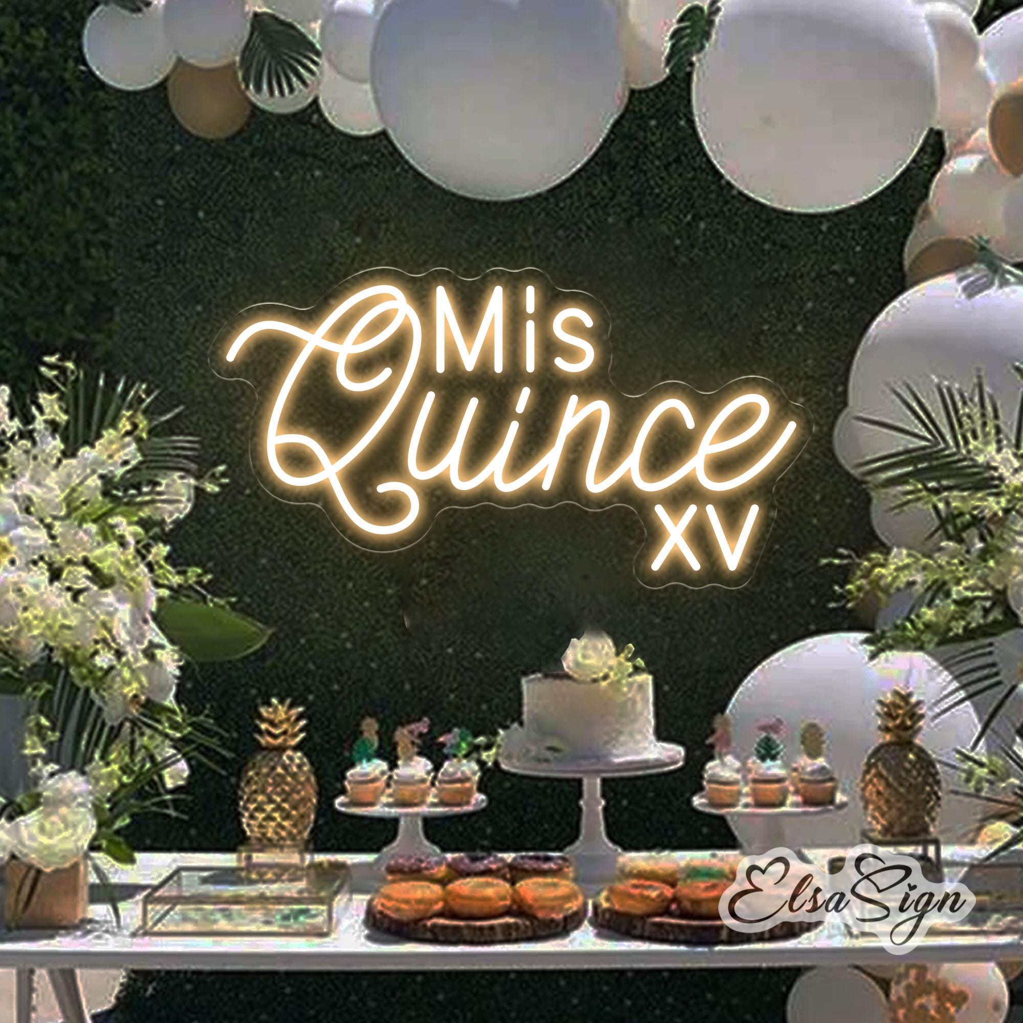 Mis Quince XV Neon Sign, Custom LED Neon Sign Light, Sweet 15th ...