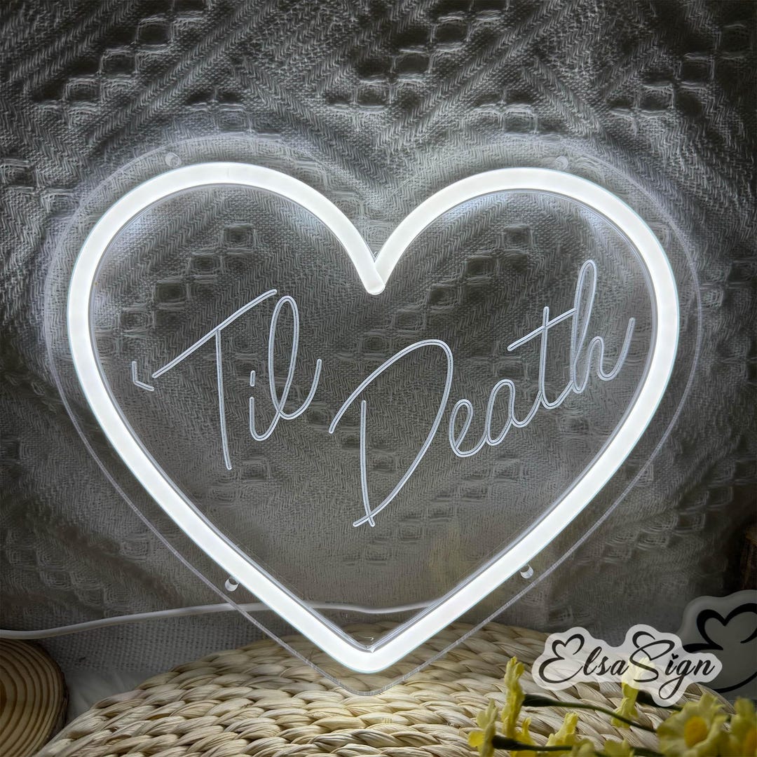 Til Death Neon Sign, Gothic Wedding Decor - Etsy