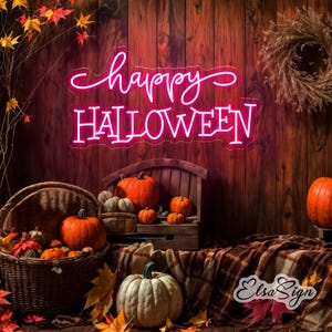 Happy Halloween Neon Sign, Custom LED Wall Decor - Etsy