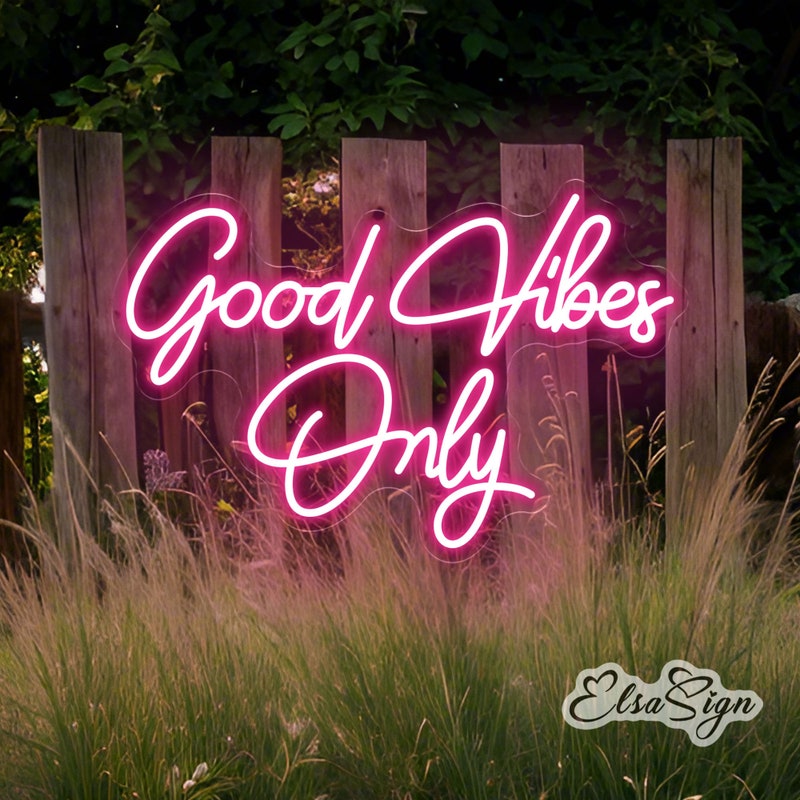 Good Vibes Neon Sign - Etsy