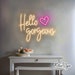 Hello Gorgeous Led Neon Sign, Custom Neon Sign Light, Salon Neon Sign ...