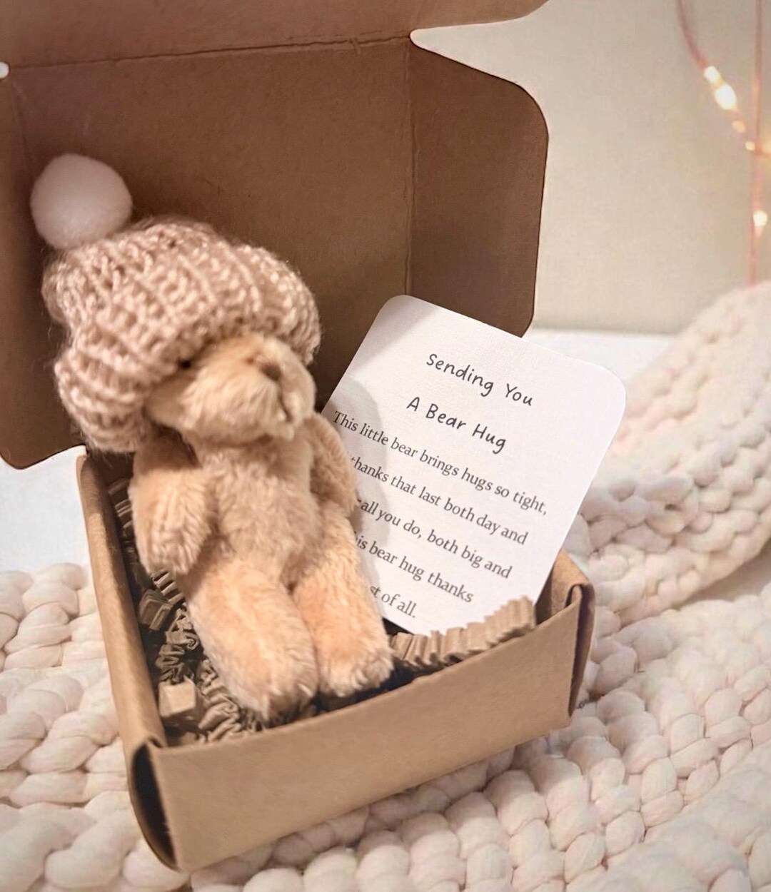 Pocket Bear Hug Thank You Welbeing Gift Mental Health Gift - Etsy