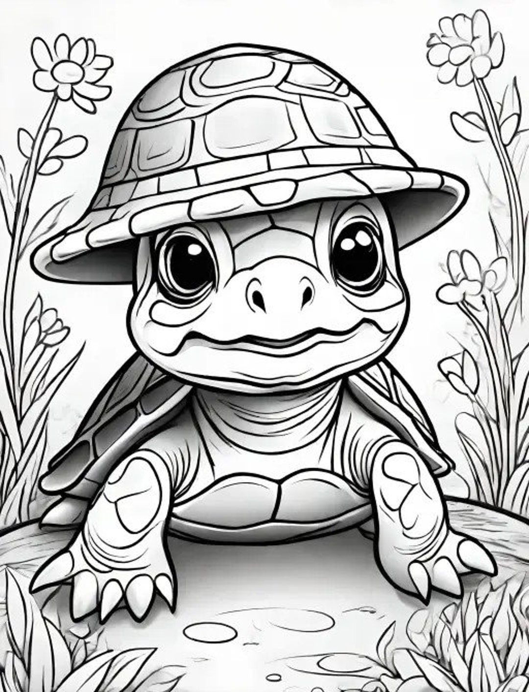 Coloring Page, Soldier Turtle, Military Art, Wall Art, Cute - Etsy