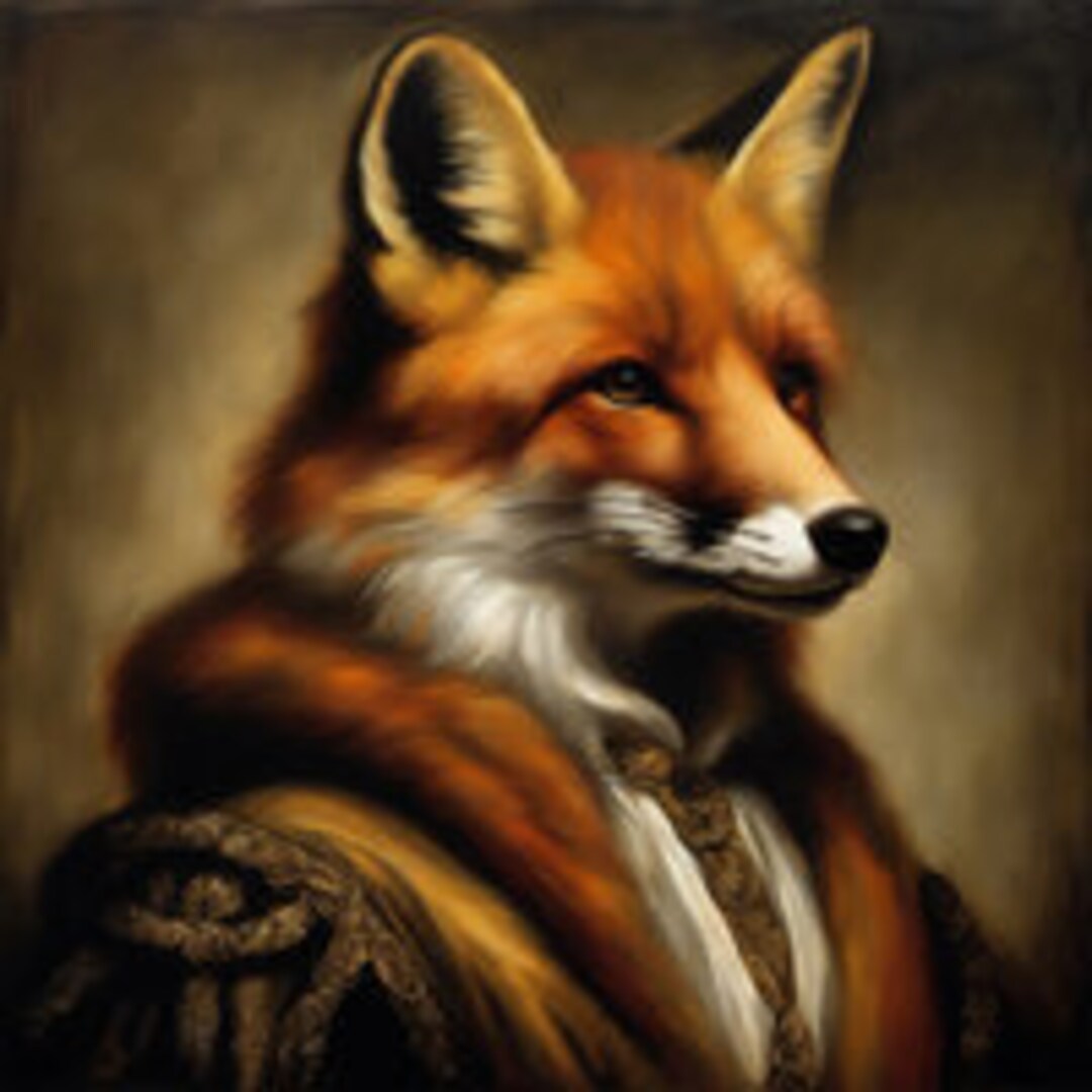 Distinguished Fox, Animals in Suits, Wall Decor, Funny, Cute - Etsy