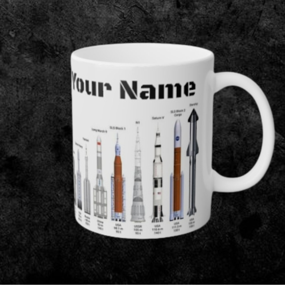 Personalised Custom Rockets of the World Mug Space X Nasa - Etsy