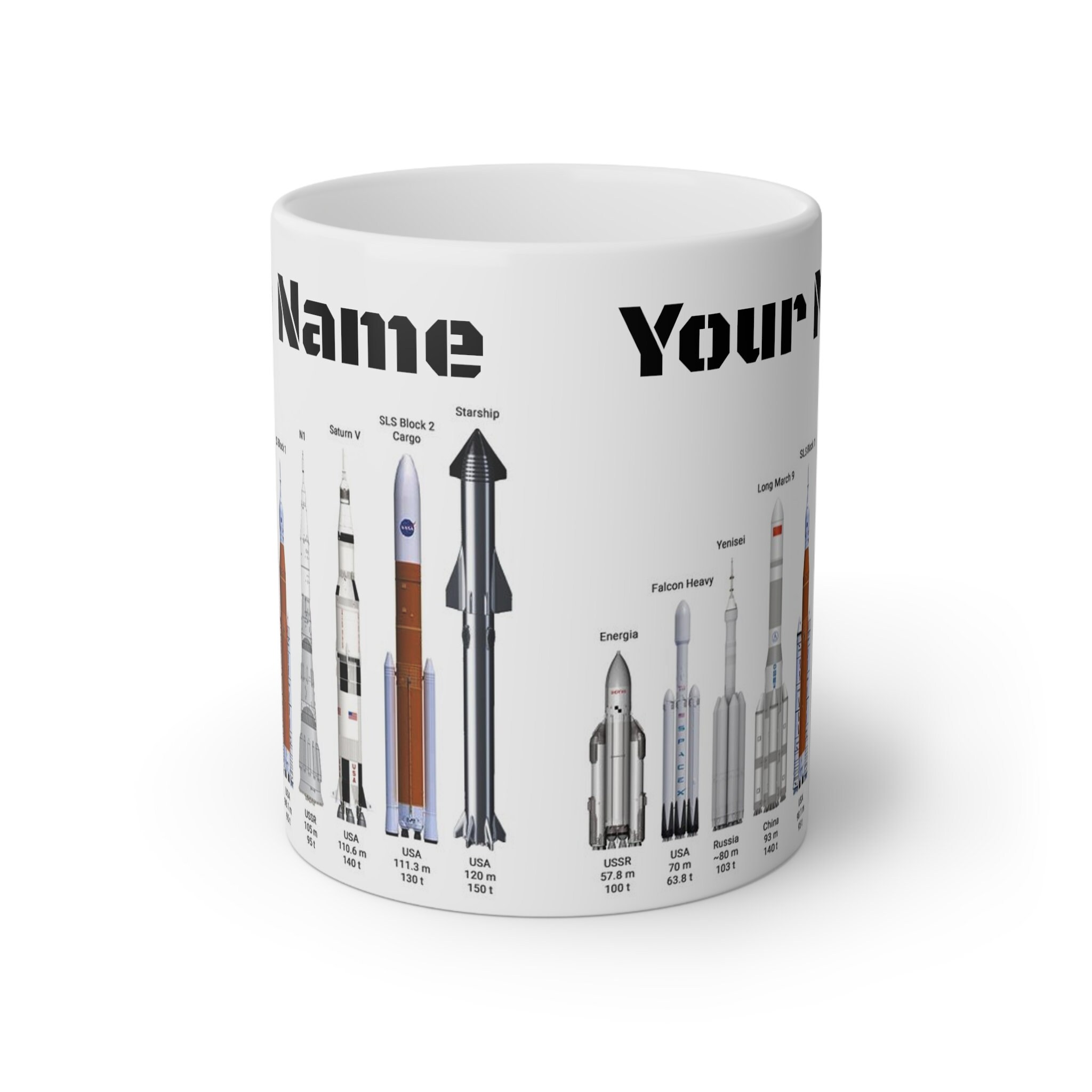 Personalised Custom Rockets of the World Mug Space X Nasa - Etsy