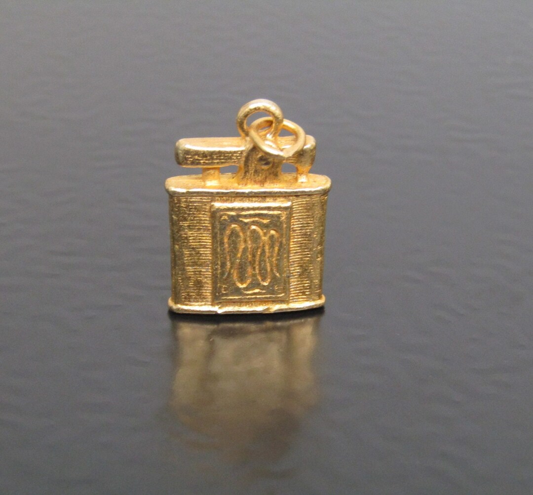 Vintage Gold Plated Charm Lighter - Etsy