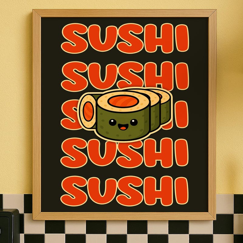 Sushi Poster - Etsy