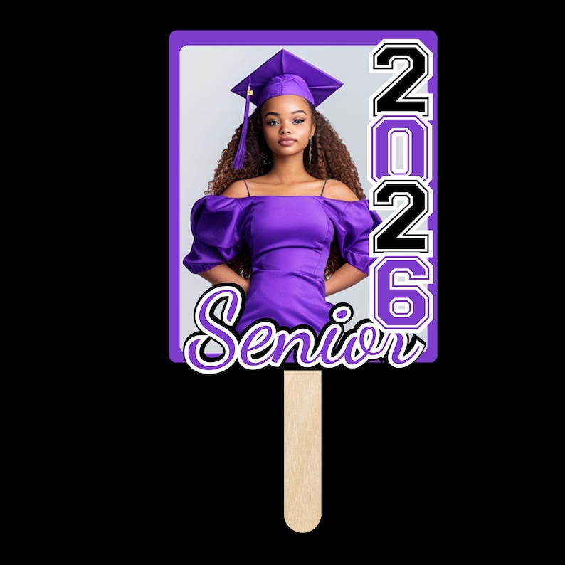 Editable Senior Graduation Fan Template 6 Different Color Combos - Etsy