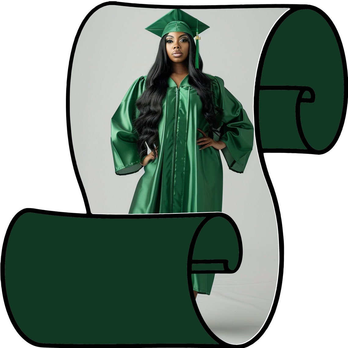 Editable Graduation Scroll Fan Template - Etsy