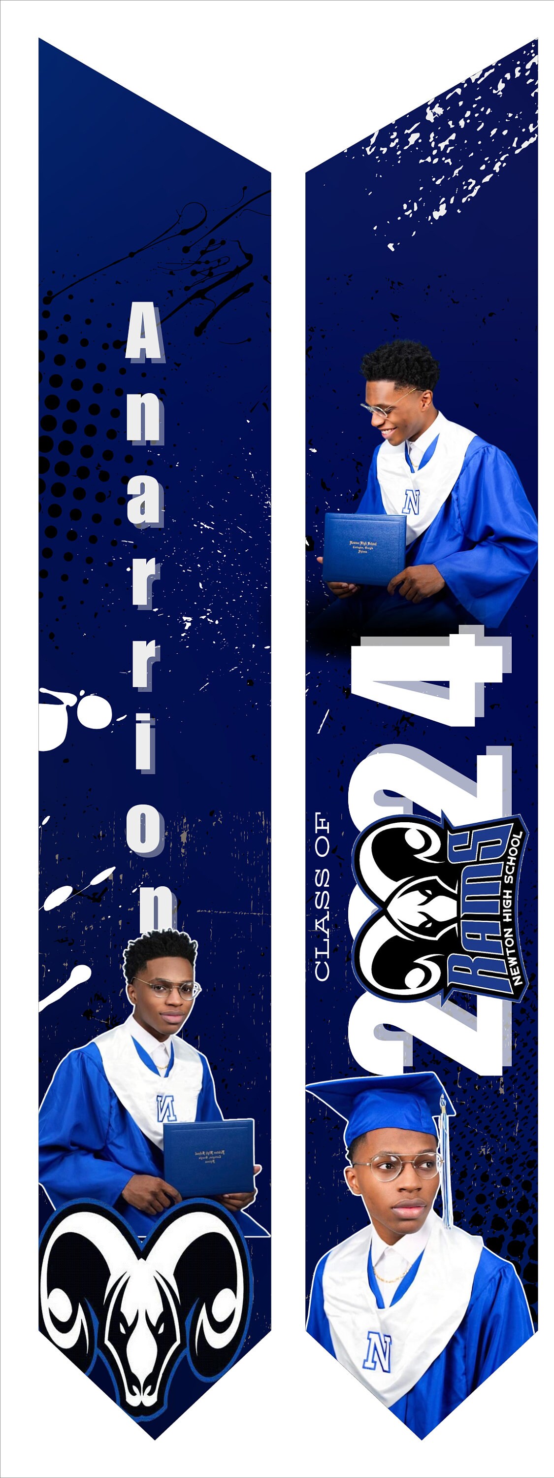 7 Editable Graduation Stole Designs Templates - Etsy