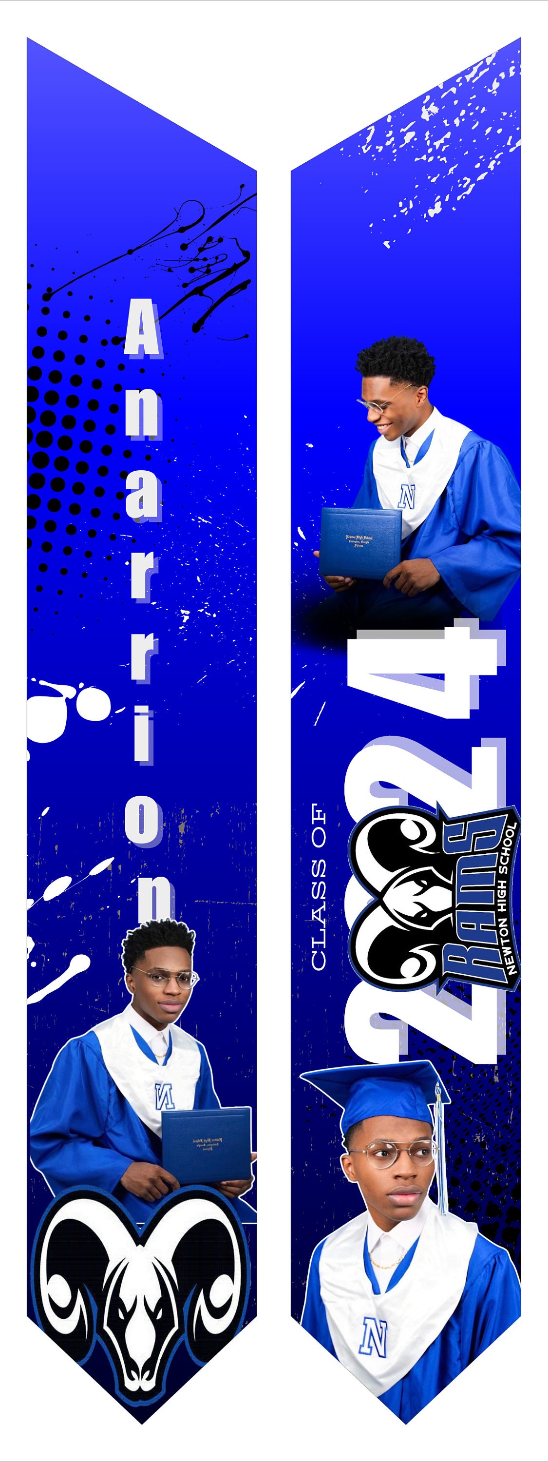 7 Editable Graduation Stole Designs Templates - Etsy