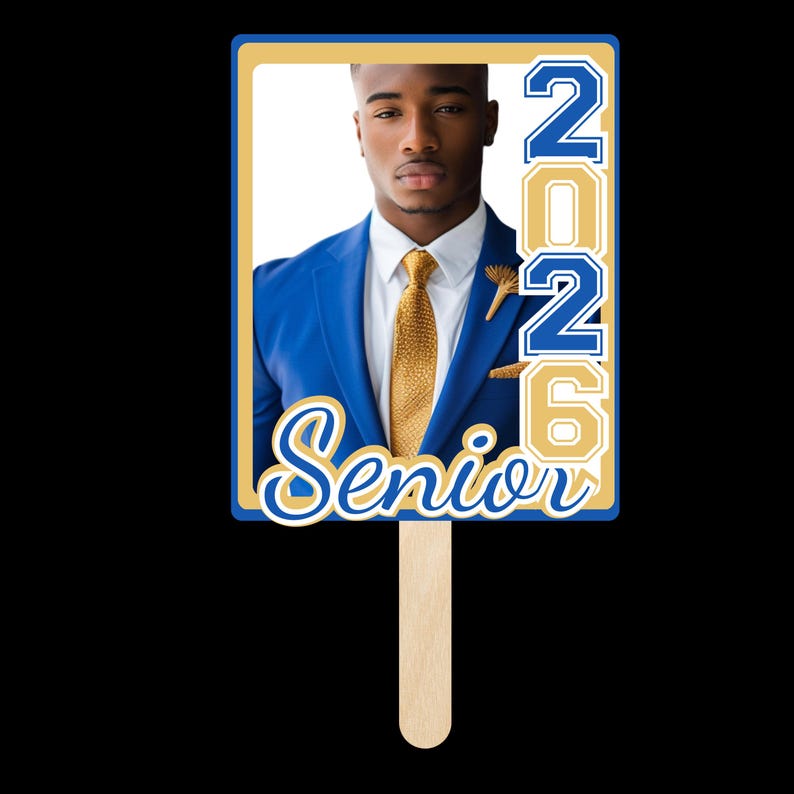Editable Senior Graduation Fan Template 6 Different Color Combos - Etsy