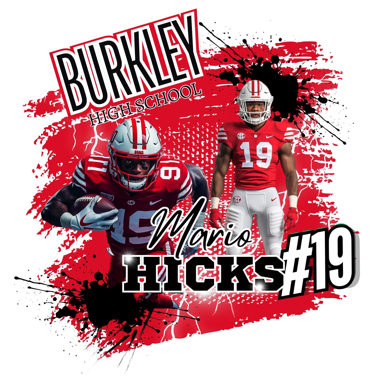 Football Theme T-shirt Editable Design Template Red - Canva - Etsy