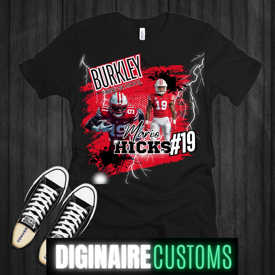 Football Theme T-shirt Editable Design Template Red - Canva - Etsy
