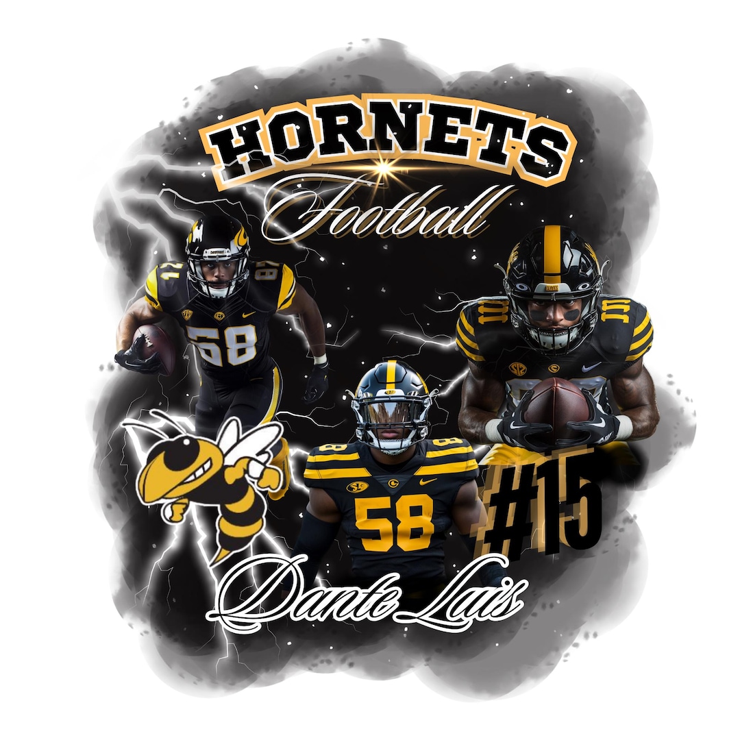 Football Theme T-shirt Editable Design Template Black and Yellow ...