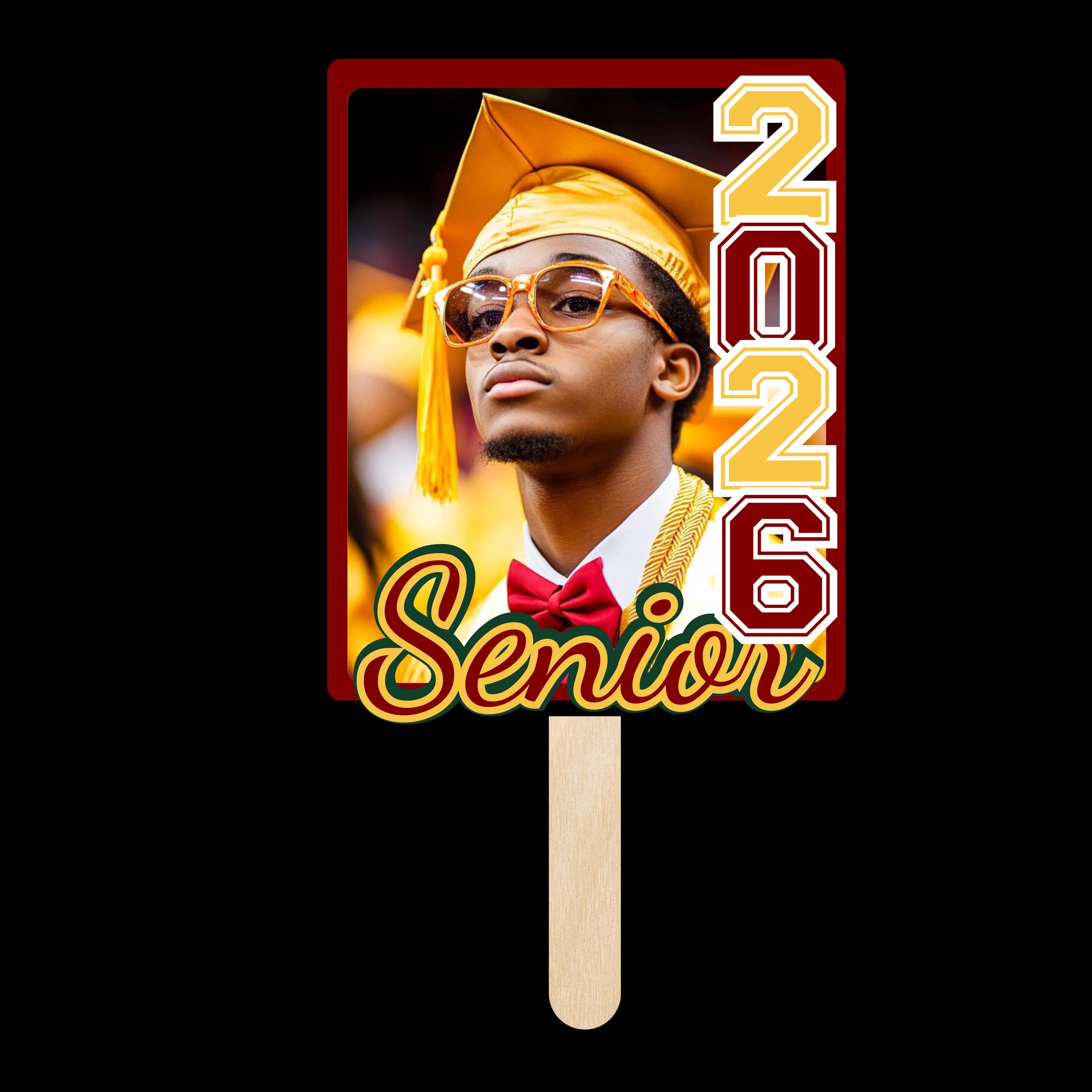 Editable Senior Graduation Fan Template 6 Different Color Combos - Etsy