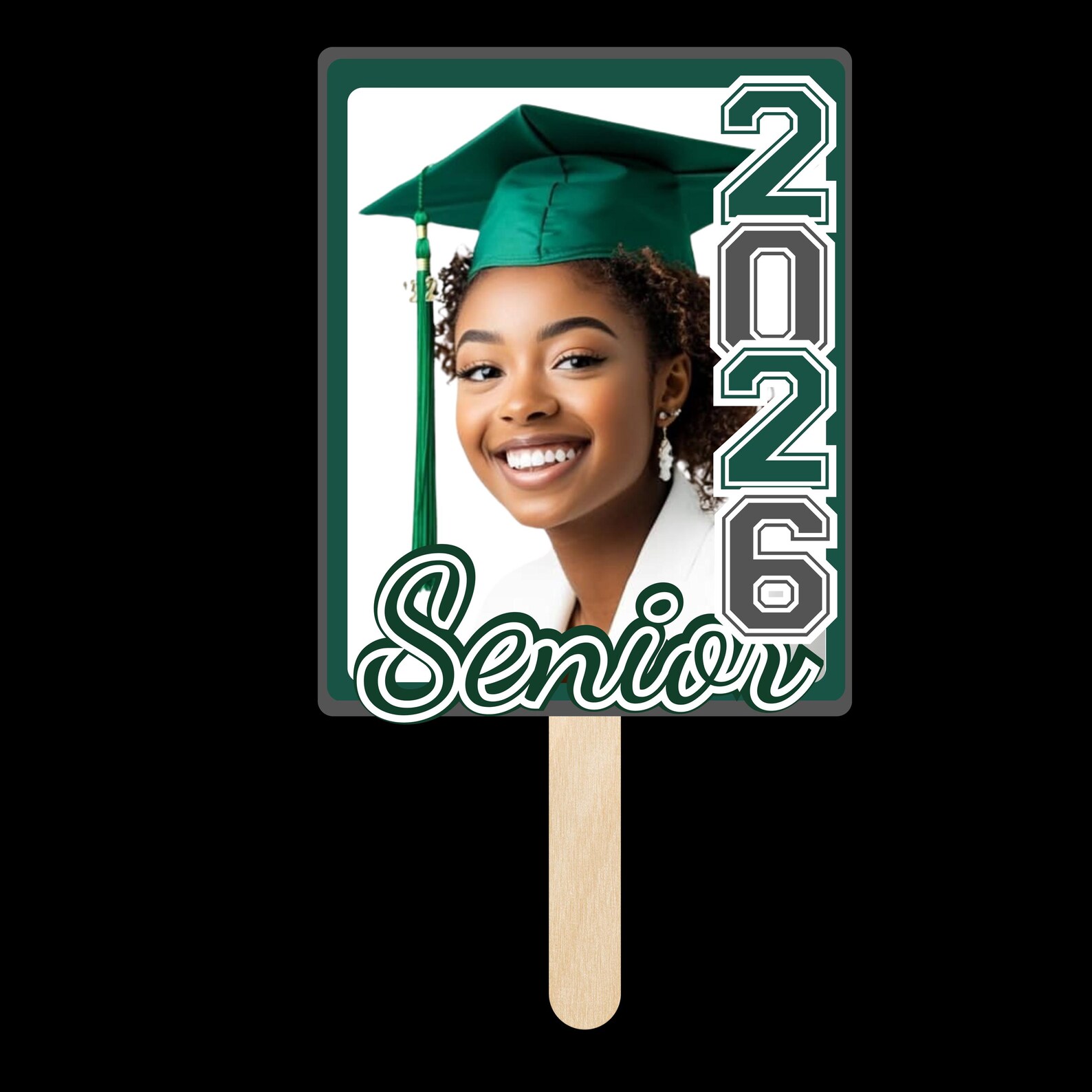 Editable Senior Graduation Fan Template 6 Different Color Combos - Etsy