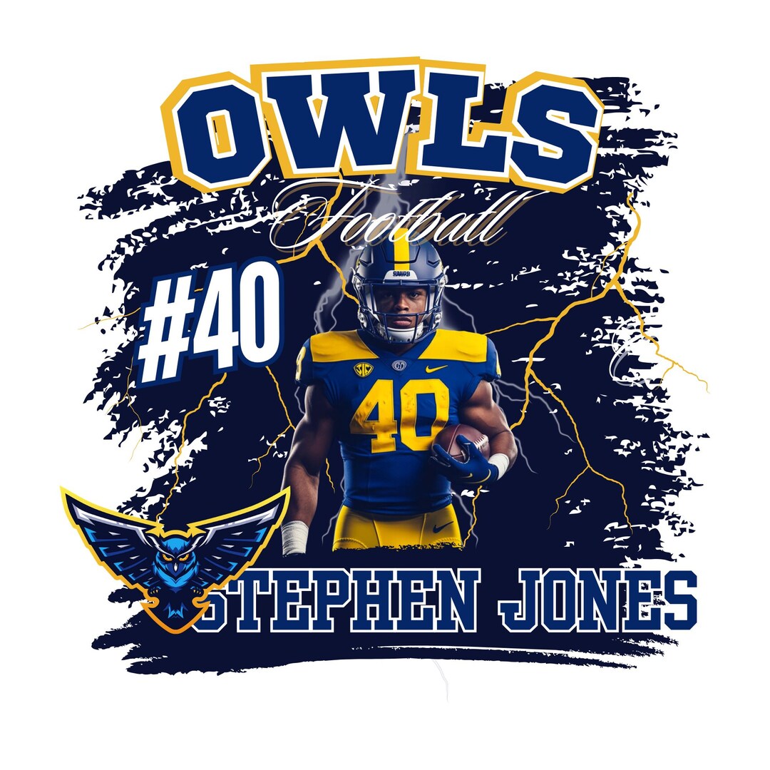 Football Theme T-shirt Editable Design Template Navy and Gold - Canva ...