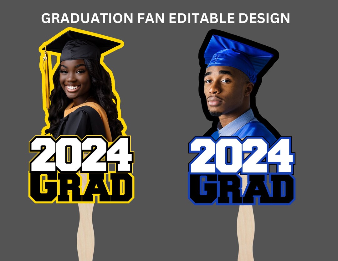 Editable Graduation Fan Template - Etsy