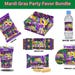 Mardi Gras Party Favor Template Bundle - Water Bottle, Candy Bar ...
