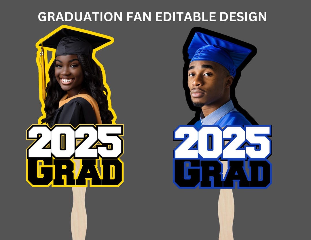 Editable Graduation Fan Template - Etsy