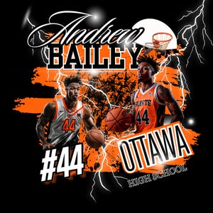Basketball Theme T-shirt Editable Design Template Orange - Canva - Etsy