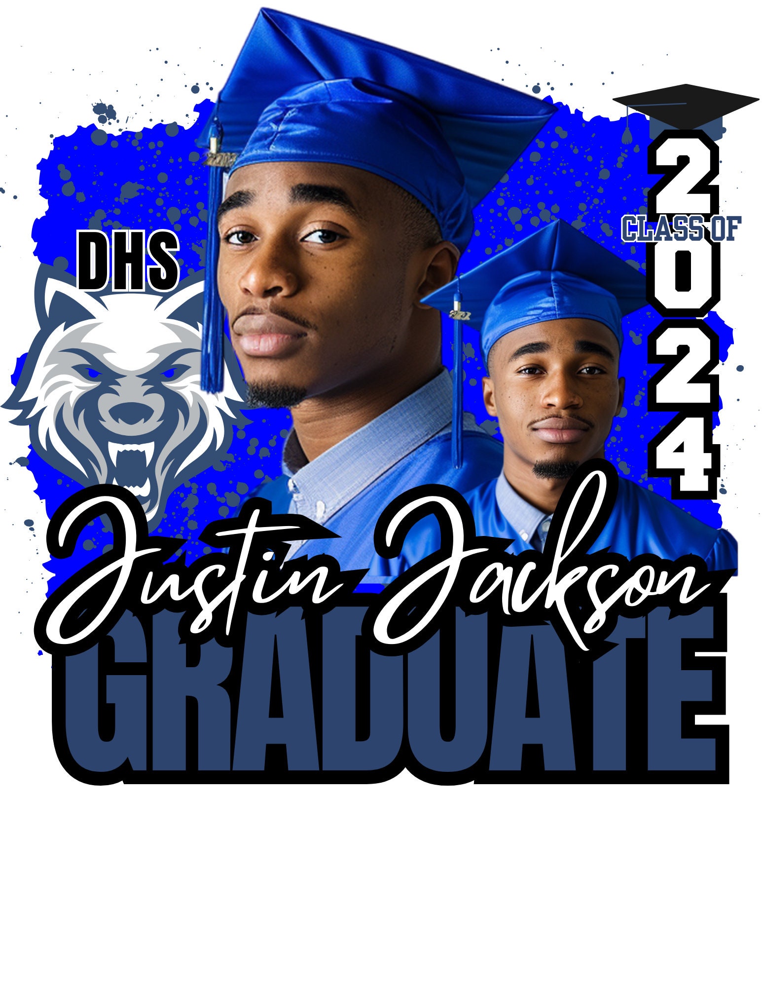 Editable Graduation T-shirt Design Template - Etsy