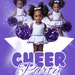 Purple Cheer Party Favor Template Bundle - Water Bottle, Candy Bar ...