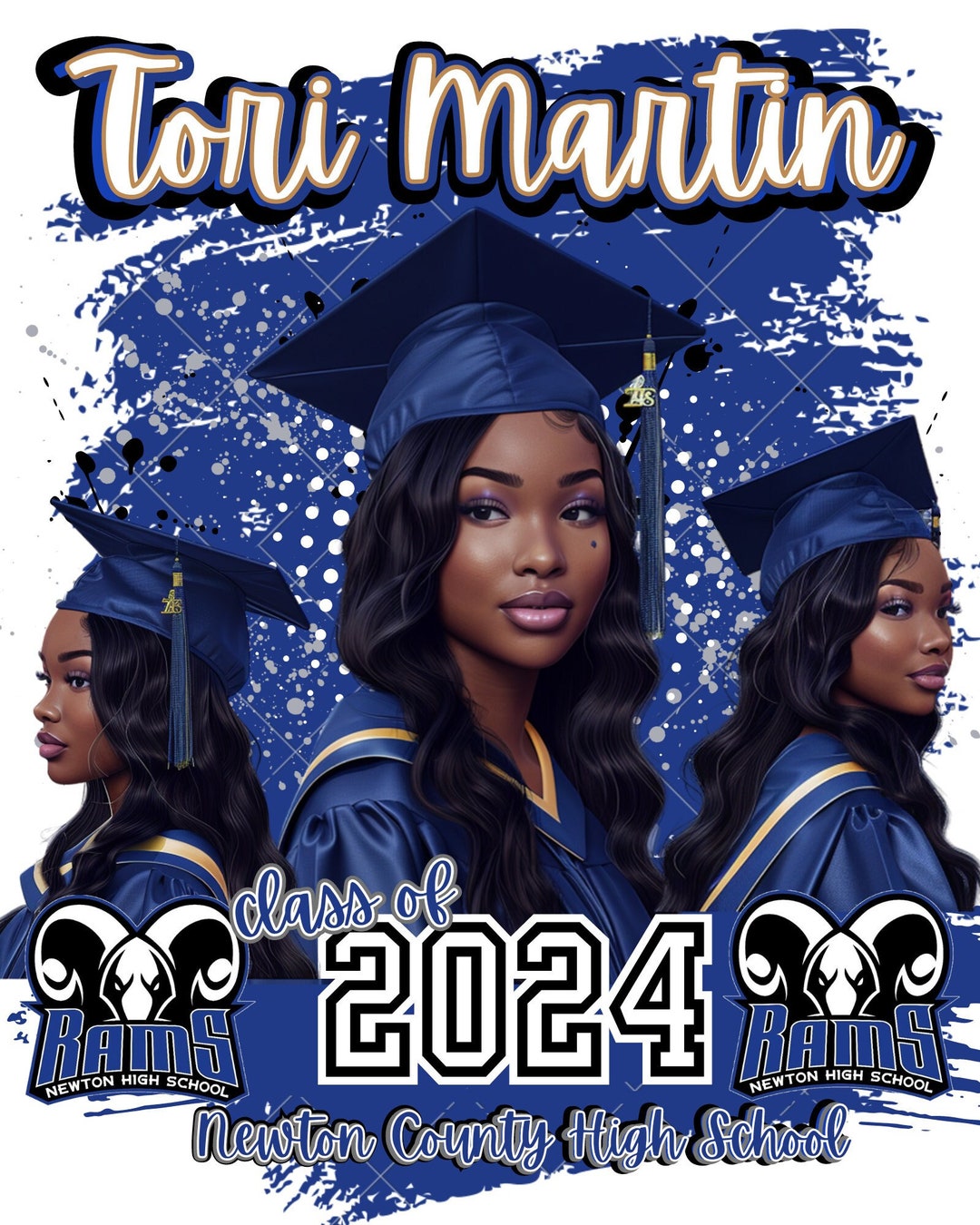 Editable Graduation T-shirt Design Template - Etsy