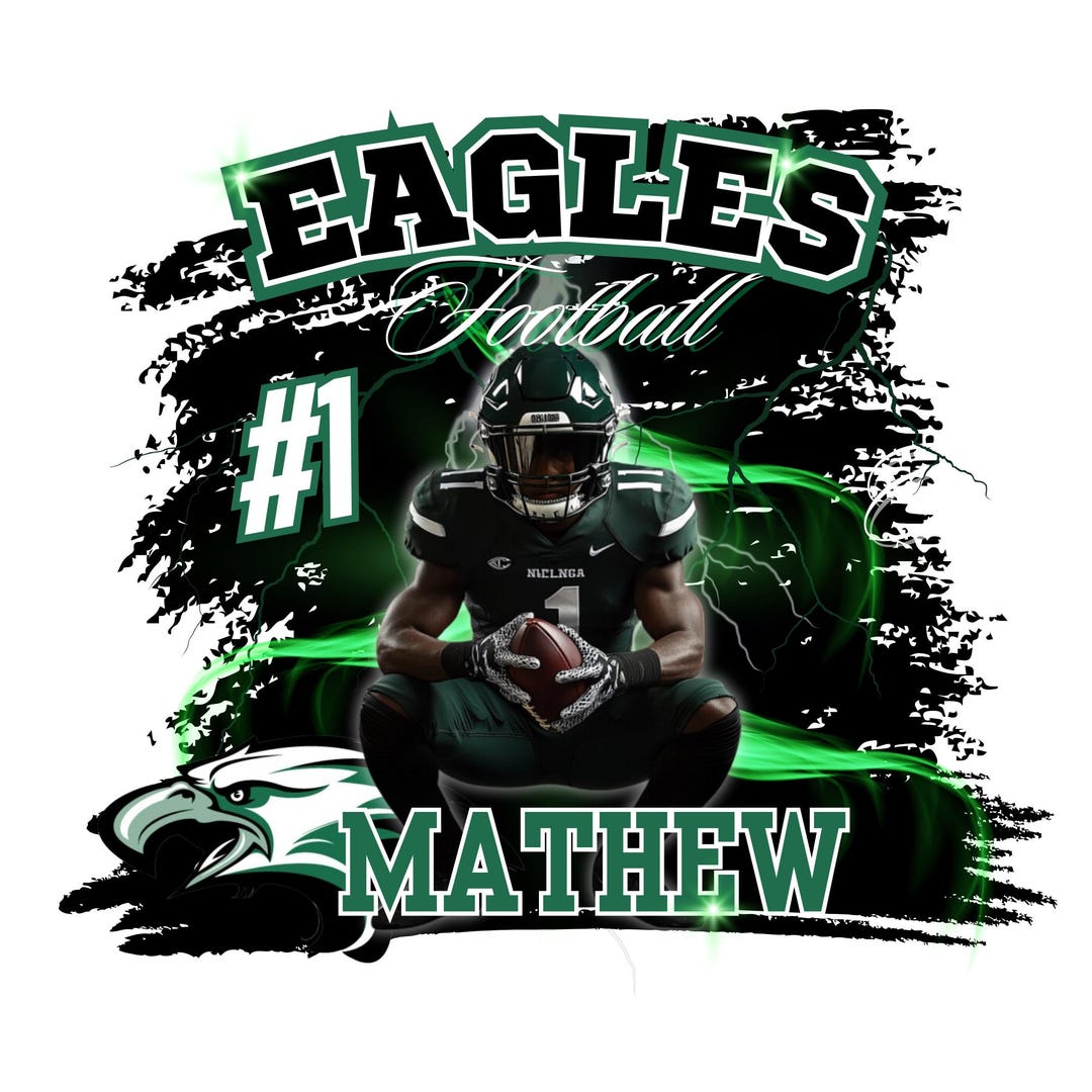 Football Theme T-shirt Editable Design Template Black and Green - Canva ...
