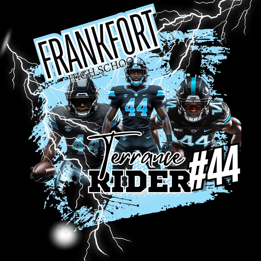 Football Theme T-shirt Editable Design Template Ice Blue - Canva - Etsy