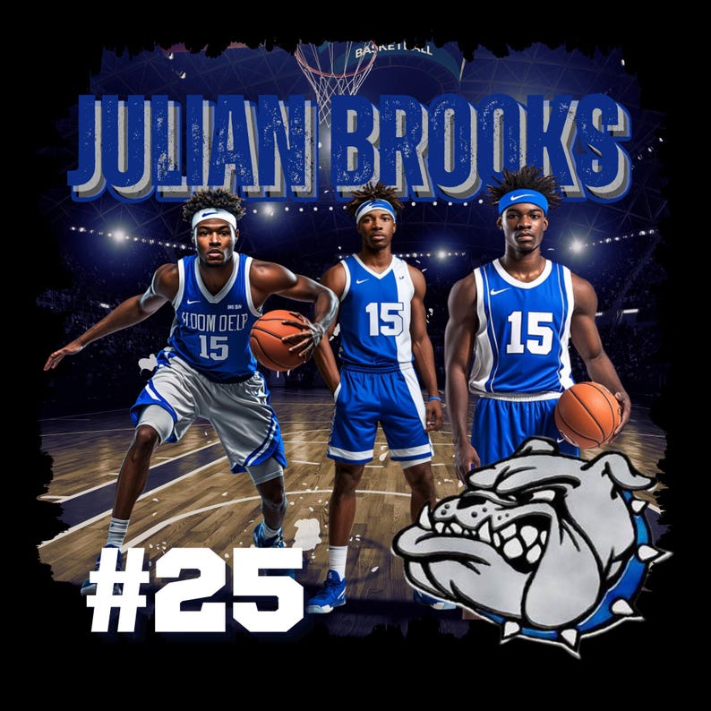 Basketball Theme T-shirt Editable Design Template Blue Gray- Canva - Etsy