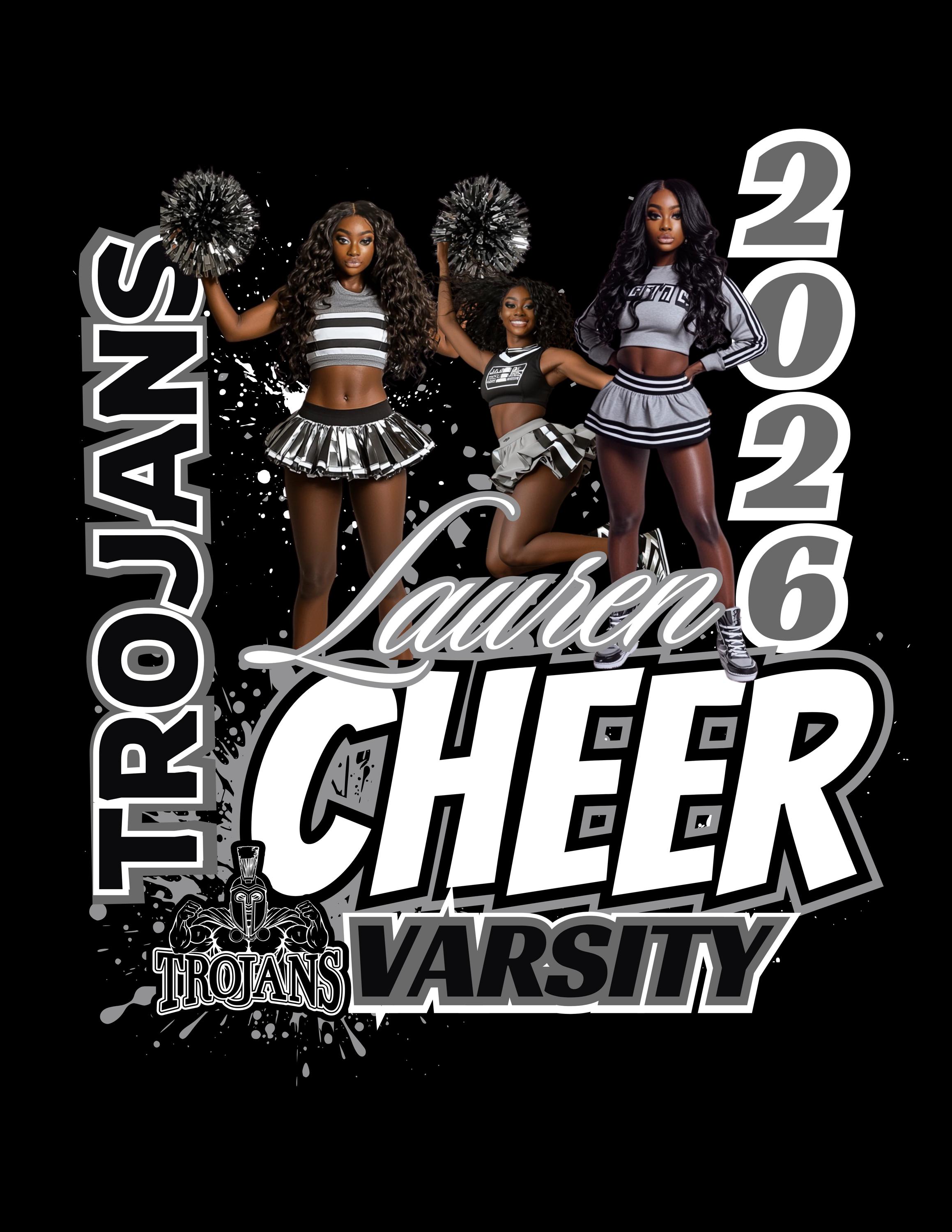 Cheer Theme T-shirt Editable Design Template Gray- Canva - Etsy