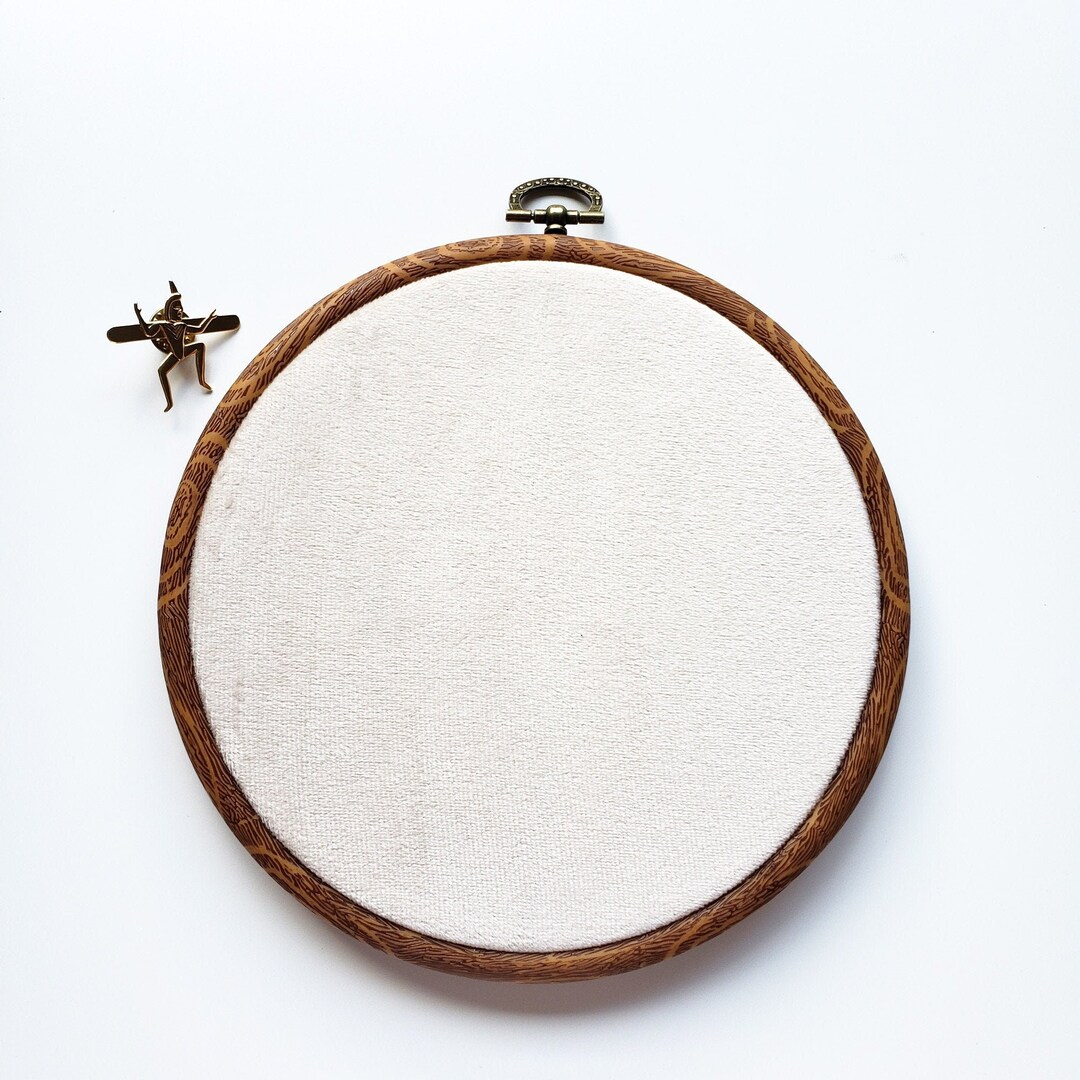 Beige Velvet Enamel Pin Hoop, Enamel Pin Display, Pin Holder, Pin ...
