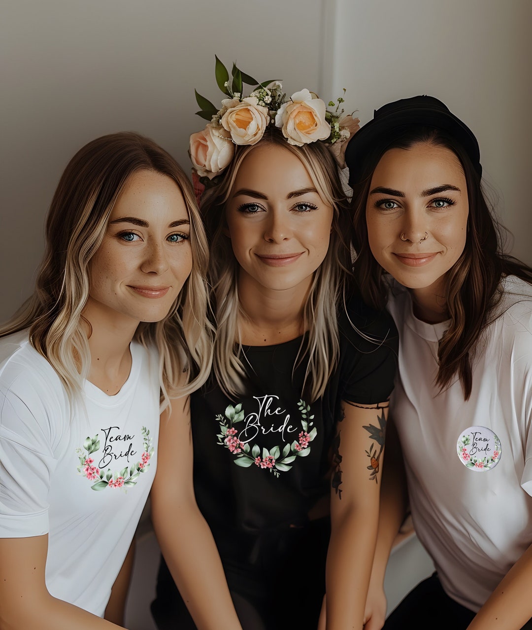 JGA the Bride Watercolor Boho Eucalyptus Frame T-shirt. JGA Outfit ...