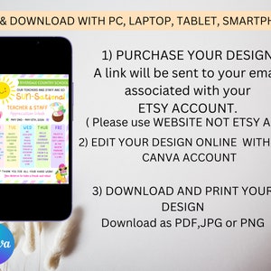 Editable Teacher Appreciation Week Itinerary Poster Teachers Staff ...