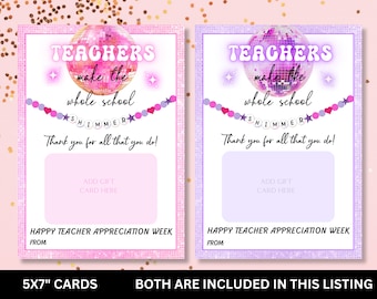 DIGITAL DOWNLOAD You Make the Whole Class Shimmer Teacher Appreciation ...