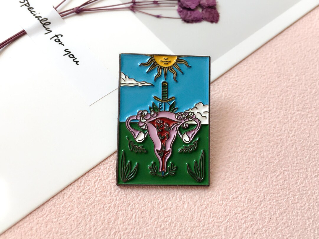 Uterus Ovary Enamel Pin | Feminism Badge Pin | Lapel Pin | Collar Pin ...