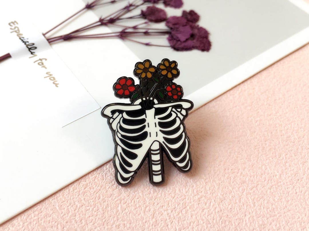Thorax Anatomy Enamel Pin Skeleton Medical Science Pin Badge Lapel Pin ...