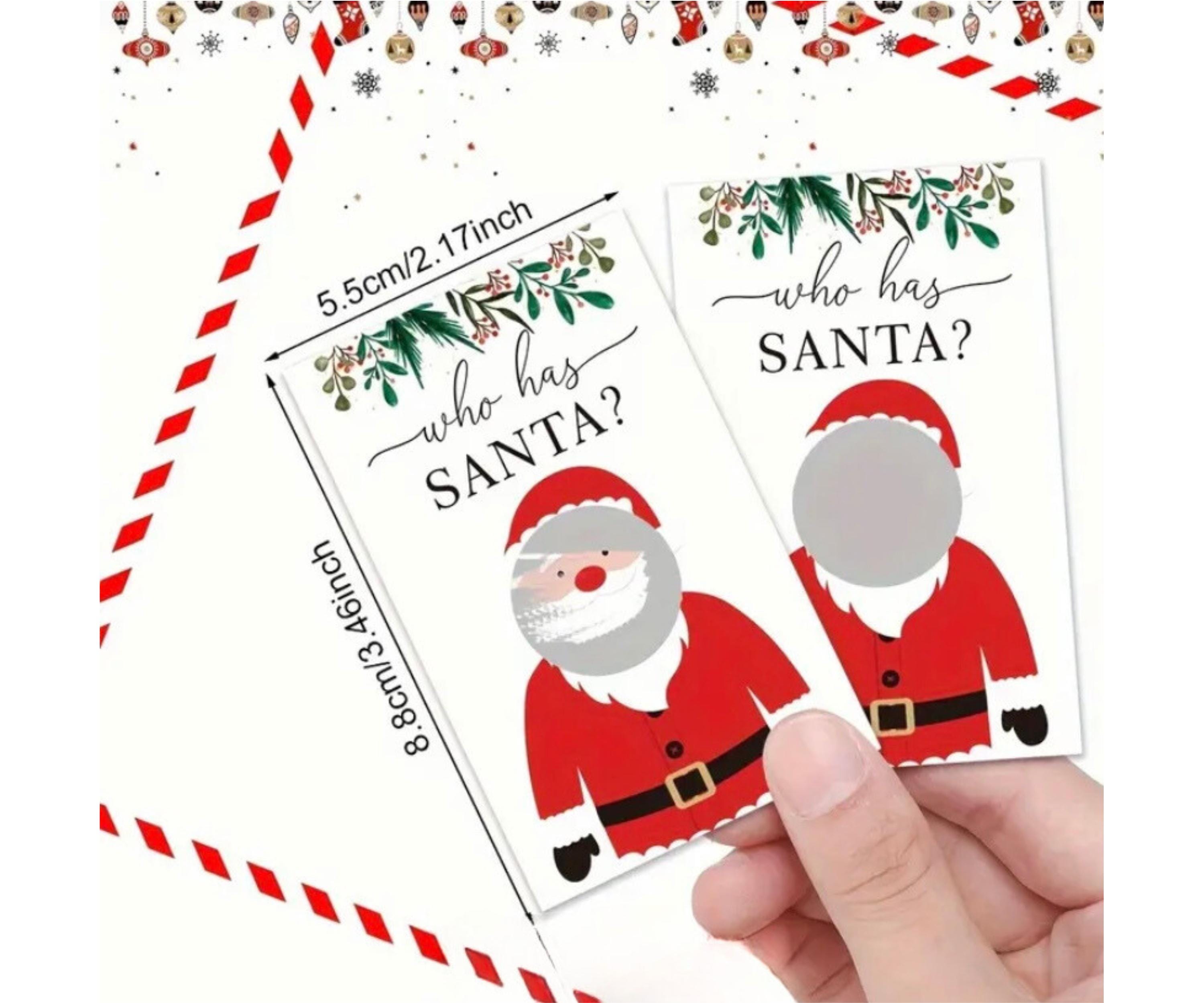 Holiday Scratch off Who Has Santa Christmas Game, Christmas Scratch-off ...