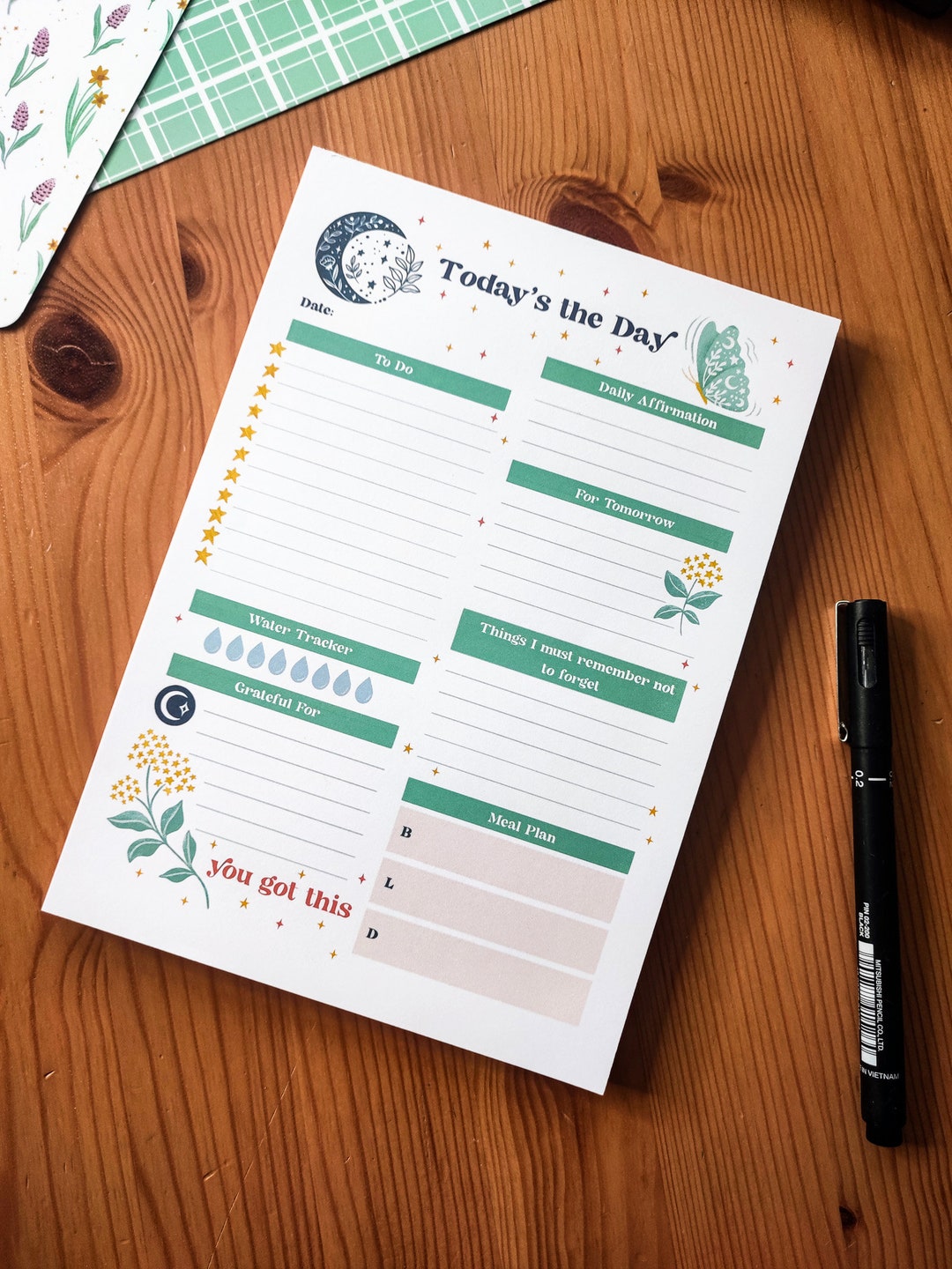 A5 Today's Plan - Daily Planner Pad | to Do List, Everyday Planner, WFH ...