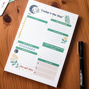 A5 Today's Plan - Daily Planner Pad | to Do List, Everyday Planner, WFH ...