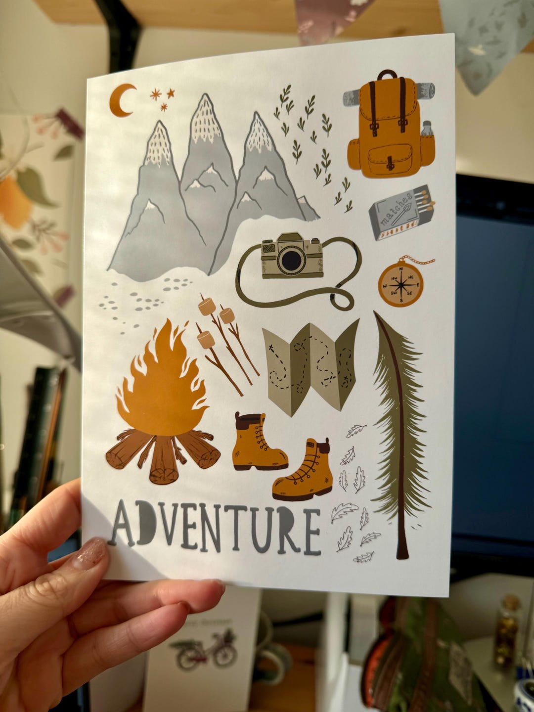 Adventure Card | Illustrated A5 or A6 Card | Card for Travellers ...