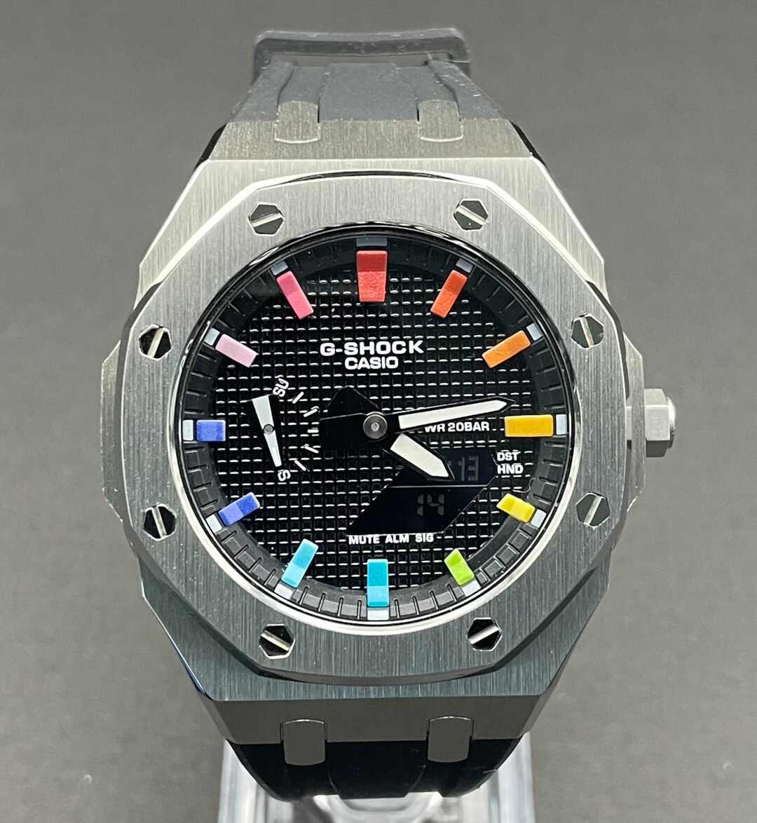 Casio G-shock GA-2100 Limited Personalized Rainbow Multiocolor Black ...