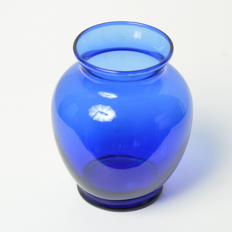 Blue Glass Vase - Etsy