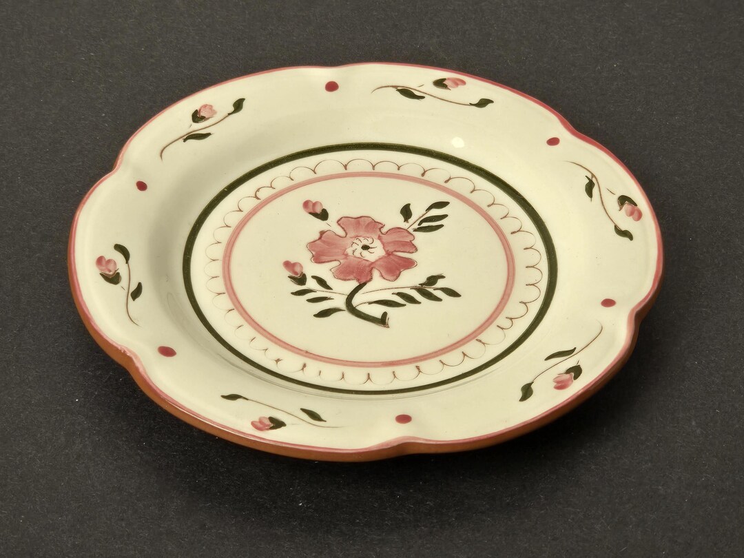Antique Stangl Pottery colonial Rose Scalloped-edge Small Plate 6.25 ...
