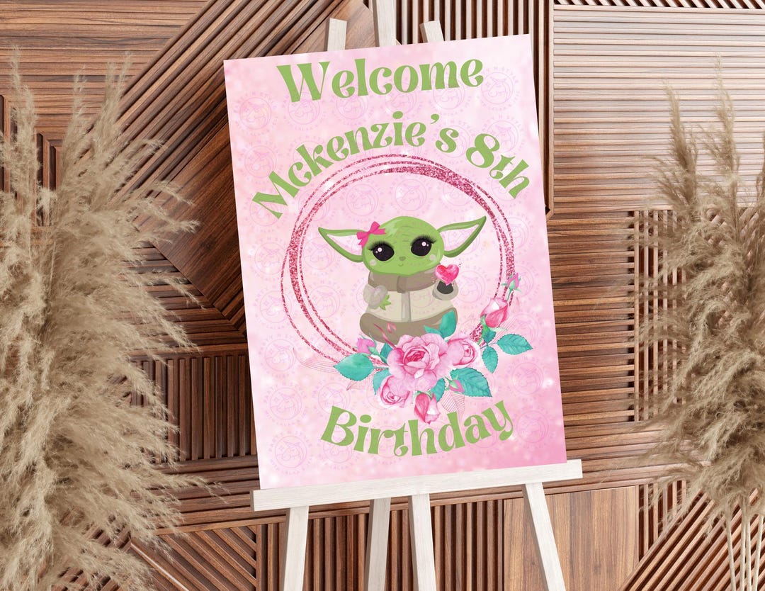Baby Yoda Welcome Poster 24x36 - Etsy