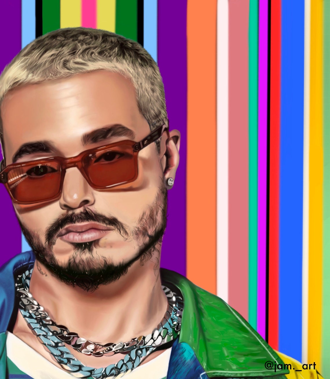 J Balvin Digital Print Art Wall Decor - Etsy