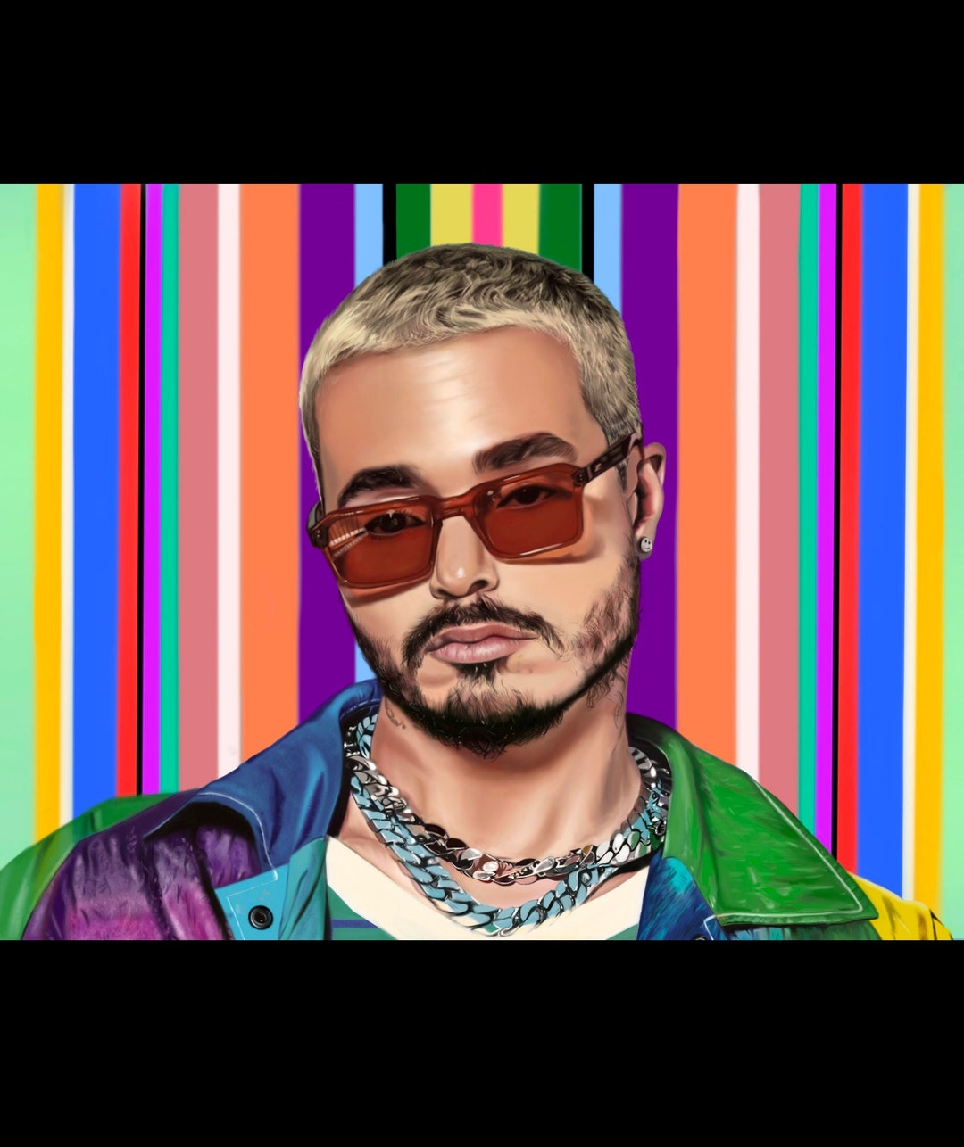 J Balvin Digital Print Art Wall Decor - Etsy